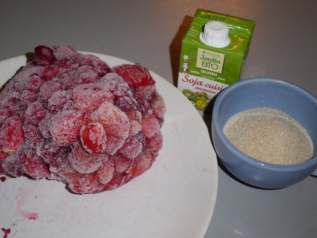 Glace framboises et fraises maison. - Terre Agir